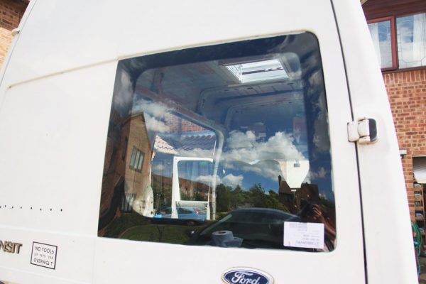 Van Conversion: How to Fit Bonded Rear Windows – Adventures in a Camper